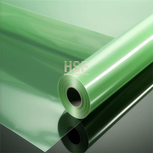 Quality Silicone Coated PET Release Film Polyethylene Terephthalate 50 Micron Light Green for sale