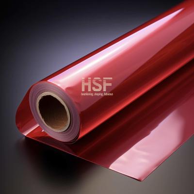 China 12 Micron Red PET Fluorosilicone Release Liner Silicone Coated Side Wound In for sale
