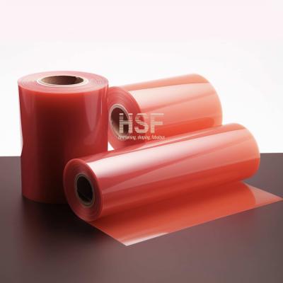 China 20um Translucent Red Non Silicone Coated Translucent Polyester Film for sale