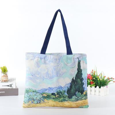 China Custom Logo Printed Recycled Reusable Sublimation Tote Bag for Business Shopping Grocery for sale