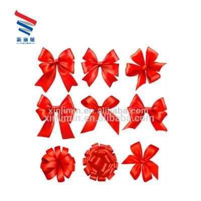Cina Stile a faccia singola colorato nastro satinato rose arco floreale decorazione di matrimonio sostenibile in vendita