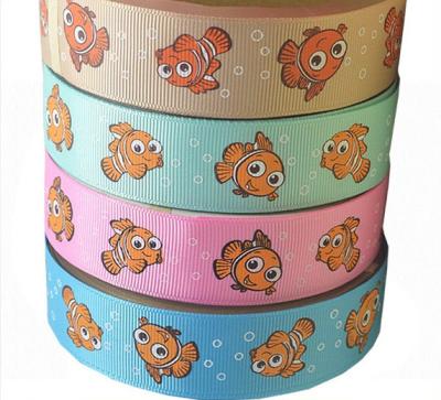 China Geschenkverpakking Custom Grosgrain Ribbon met Logo Screen Printed Embossed 1/4' Breed Te koop