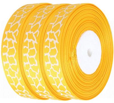 China Geschenkverpakking Custom Grosgrain Ribbon met Logo Screen Printed Embossed 1/4' Breed Te koop