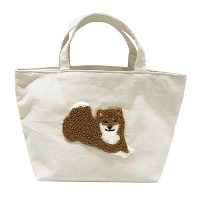 China Custom Logo Love Animal 3D Towel Embroidered Cotton Tote Bag for Shopping Convenience for sale