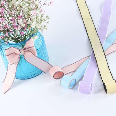 China Single Face Ivory Satin Car Ribbon Bows for Wedding Hair Accessories for sale