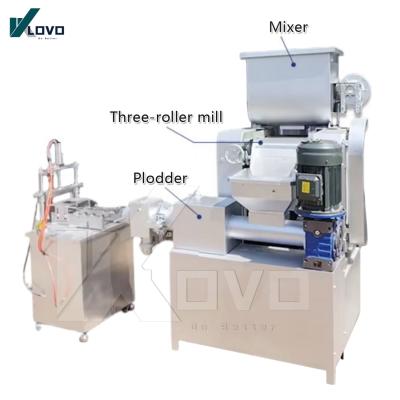 China Compact Fully Automatic Soap Making Machine with 100-300kg/h Capacity for Bar Soap Production Line for sale