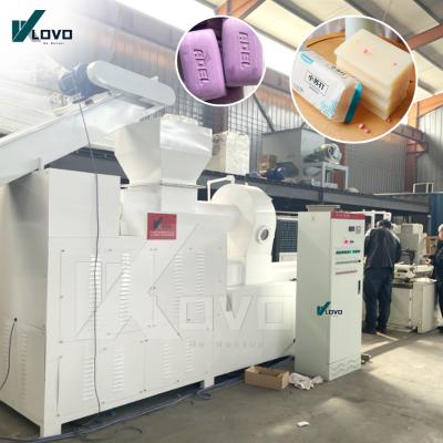 China Duplex Vacuum Soap Plodder Machine with Stainless Steel Construction and Variable Frequency Drive for 100-3000 KG/H Capacity for sale