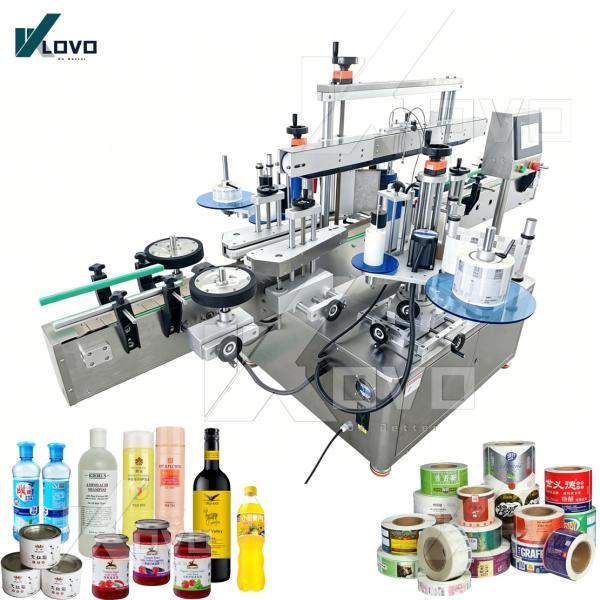 Quality Shampoo Square Round Bottle Double Side Sticker Hand Wash Automatic Labeling Machine for sale