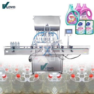 China High Speed Electric 4 Head Piston Pump Liquid Detergent Cosmetic Bottle Liquid Filling Machine for sale