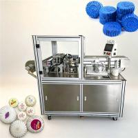 China Semi-Automatic Toilet Block Blue Bubble Pleated Wrapping Machine for sale