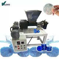 China Semi-Automatic Toilet Block Blue Bubble Pleated Wrapping Machine for sale