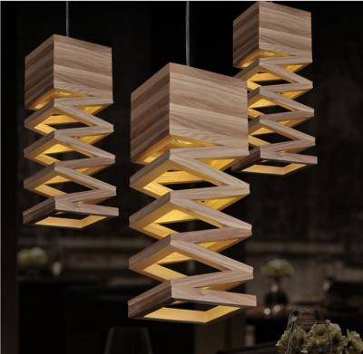 China Elegant design wood pendant lamp for living room & restaurant for sale