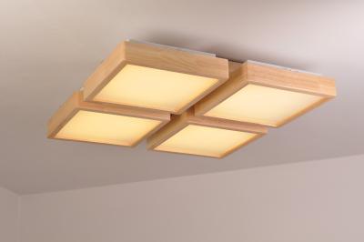 China High Quality Ceiling Light made with Rubber Wood & PVC for sale
