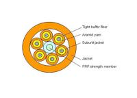 China Multi Purpose 12 Core Fiber Optic Cable , Breakout Fiber Optic Underground Cable for sale