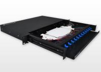 China 1U Fiber Optic Patch Panel Rack Mount 12 Core Blank ODF With SC Connector for sale