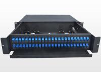 China Sliding Type 2U Fiber Optic Patch Panel Durable SC Optical Fiber Distribution Frame for sale