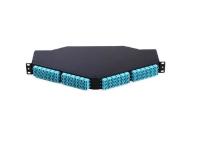 China Tri - Angle MPO - LC Fiber Optic Patch Panel 144 Ports Duplex / Simplex For LAN Network for sale