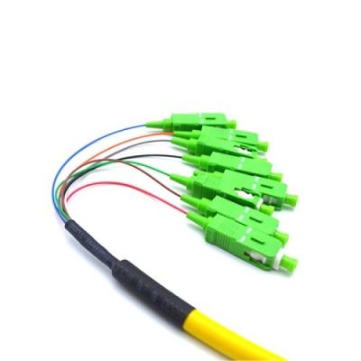 China Empacote o núcleo de fibra ótica do cabo de remendo 8 da trança da manutenção programada multimodo com o conector do SC/APC à venda