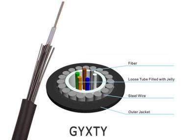 Cina Cavo a fibre ottiche corazzato all'aperto del cavo a fibre ottiche di GYXTY della metropolitana d'acciaio Uni - in vendita
