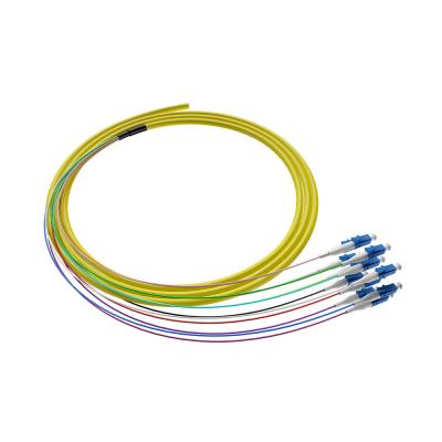 Cina I centri a fibra ottica LCUPC del cavo di toppa di singolo modo della treccia di GJPFJV 12 in vendita