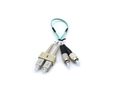 Cina Cavo di toppa a fibra ottica duplex del cavo ottico LSZH FTTH del cavo di toppa di 0M3 LC-FC in vendita