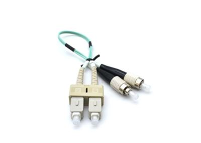 Cina Cavo di toppa a fibra ottica duplex del cavo ottico LSZH FTTH del cavo di toppa di 0M3 LC-FC in vendita
