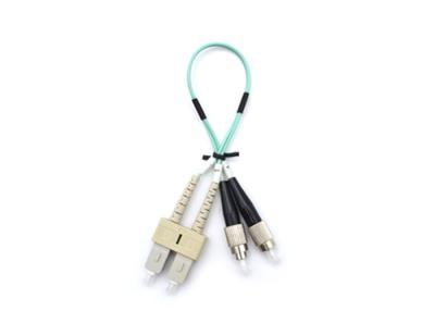 Cina Cavo di toppa a fibra ottica duplex del cavo ottico LSZH FTTH del cavo di toppa di 0M3 LC-FC in vendita
