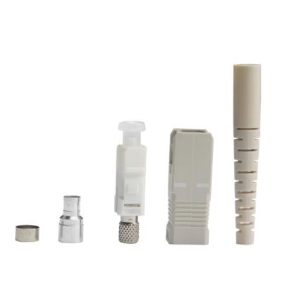 Cina SC UPC 3.0mm connettore fibra ottica patch cord con alloggiamento beige per FTTH in vendita