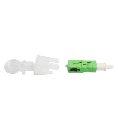 Cina Connettore veloce SC/APC Connettore pre-polito a fibra ottica mono modalità per fibra nuda da 0,25 mm o pigtail da 0,9 mm in vendita