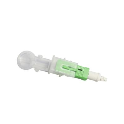 Cina Connettore veloce SC/APC Connettore pre-polito a fibra ottica mono modalità per fibra nuda da 0,25 mm o pigtail da 0,9 mm in vendita