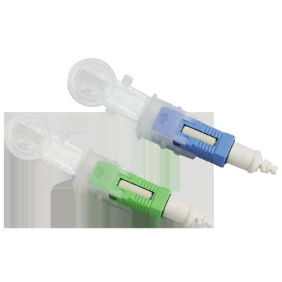 Cina Connettore veloce SC/APC Connettore pre-polito a fibra ottica mono modalità per fibra nuda da 0,25 mm o pigtail da 0,9 mm in vendita