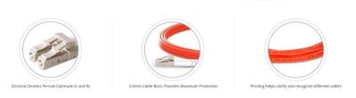 Cina Cavo a fibre ottiche misto durevole 1m 3ft LC UPC al PVC OM1 del duplex 2.0mm di FC UPC in vendita
