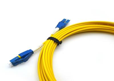 Cina Cavo di toppa di fibra ottica del PVC 3.0mm LC UPC modo del duplex OS2 di LC UPC Uniboot al singolo in vendita