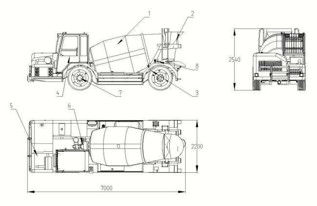 Underground Concrete Mixer Truck Tunnel Concrete Transportation Truck Transmixer