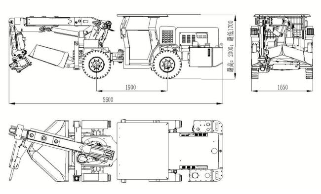 Underground Mining Scaler Diesel Power Tunnel Loose Rock Scaler Scaling Rig