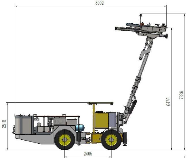 Underground Tunnel Mining Rock Drilling and Blasting Rig