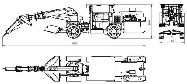 Underground Mining Scaler Diesel Power Tunnel Loose Mobile Rock Scaler Scaling Rig