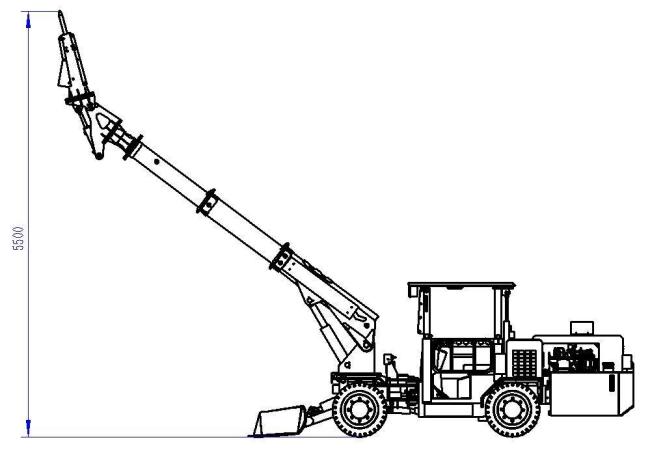 Underground Mining Scaler Diesel Power Tunnel Loose Mobile Rock Scaler Scaling Rig