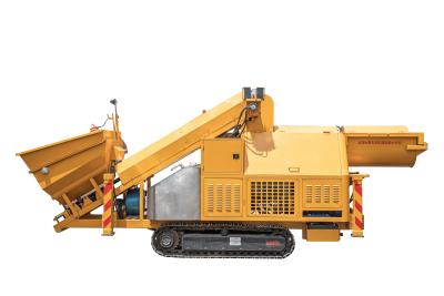 China Stalen spoor chassis ondergrondse continue betonmenger zwaar werk Te koop