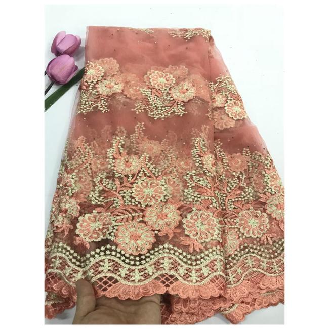 Hot selling embroidered tulle lace net lace african lace fabric