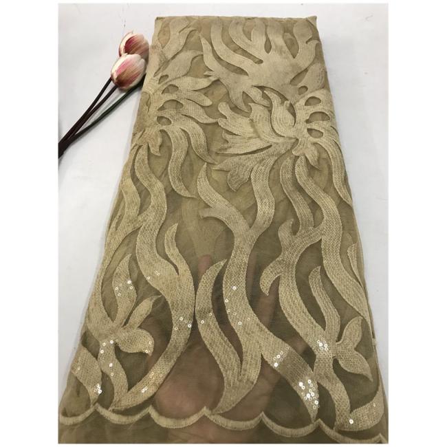 Beautiful sequins lace fabric embroidery french lace fabric for wedding tulle white lace fabric for women Austria clothing