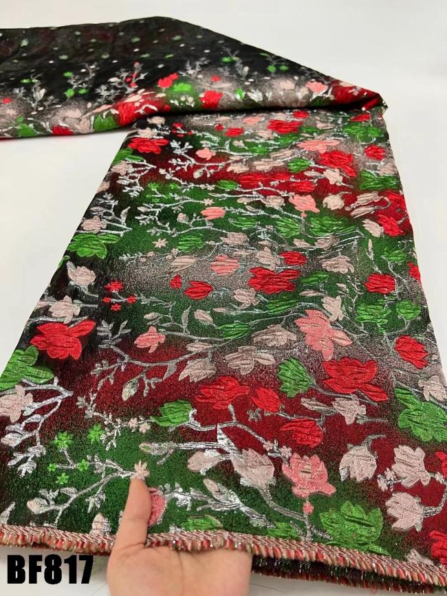 Brocade Jacquard Fabric Lace Wedding Dress Embroidered Fabric Ghana Dress Fabric Fashion Austria party lady dress