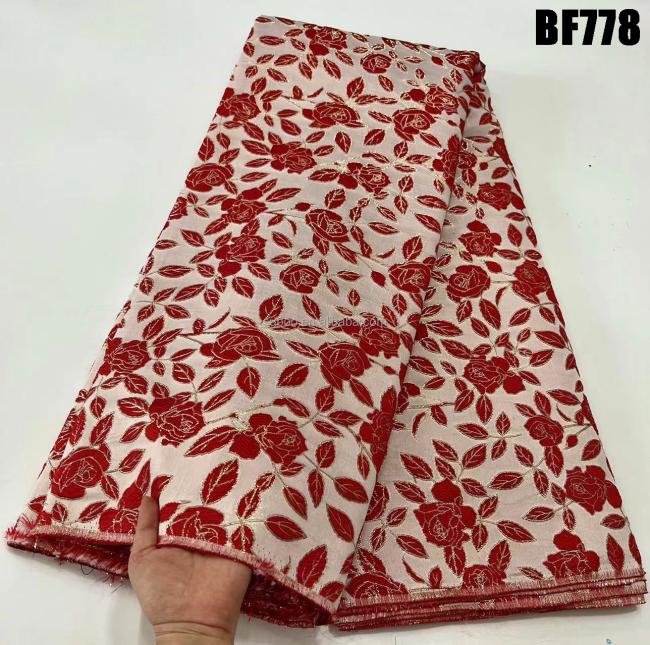 Supoo 2023 Hot selling  factory price Accra juacquard fabric Accra juacquard fabric baroque satin fabric for wedding dress