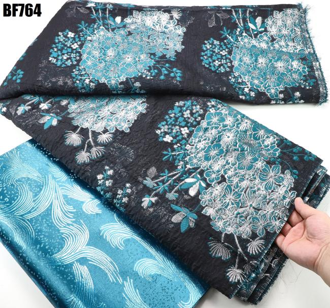 Good quality African Brocade Fabric Jacquard Damask Design Brocade Jacquard Fabric High Quality For Party Wedding Dress