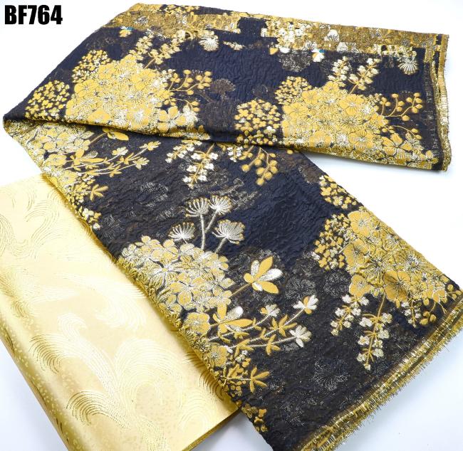 Good quality African Brocade Fabric Jacquard Damask Design Brocade Jacquard Fabric High Quality For Party Wedding Dress
