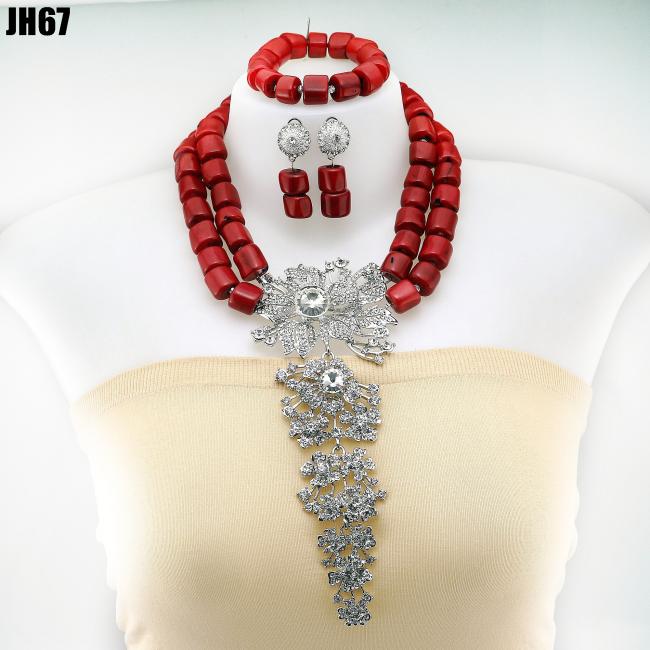 2023 Elegant African Beads Jewelry Sets Senegal/ghana Wedding Handmade Jewelry Women's Golden Wedding Jewelry Sets