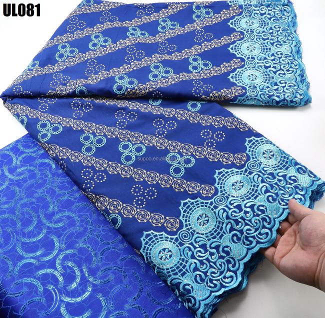 african lace fabric nigerian dress for lady dress embroidery cotton fabric Allover Czech Stones  voile lace senegal cotton lace