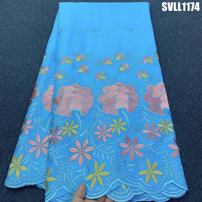 Latest soft and comfortable cotton fabric high quality very durable designs swiss voile lace for African style