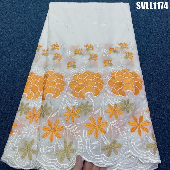 Latest soft and comfortable cotton fabric high quality very durable designs swiss voile lace for African style