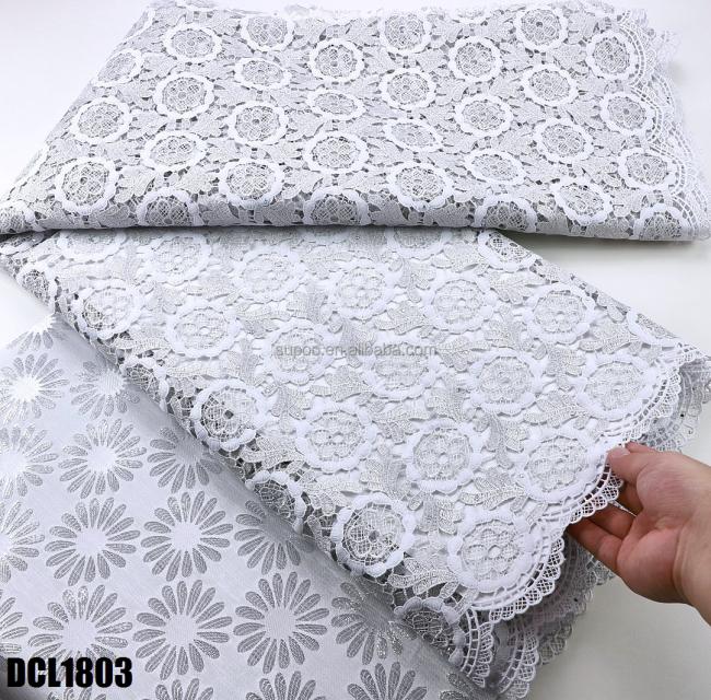 Supoo factory price good quality womens clothing lace swiss voile for senegal party & wedding dress guipure lace fabric african